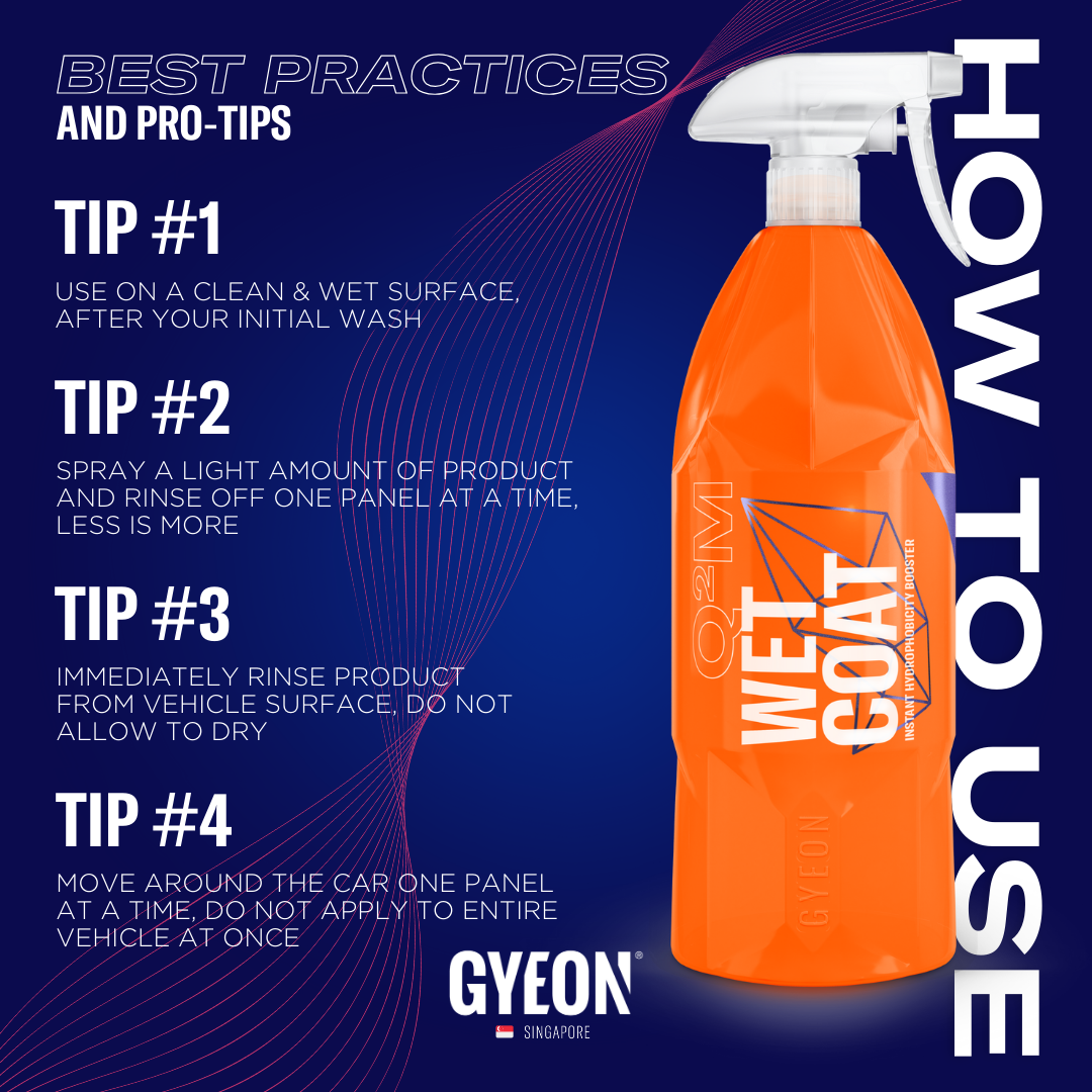 GYEON Q2M WETCOAT 1000 ml -Automotive Car Care Instant Hydrophobicity ...