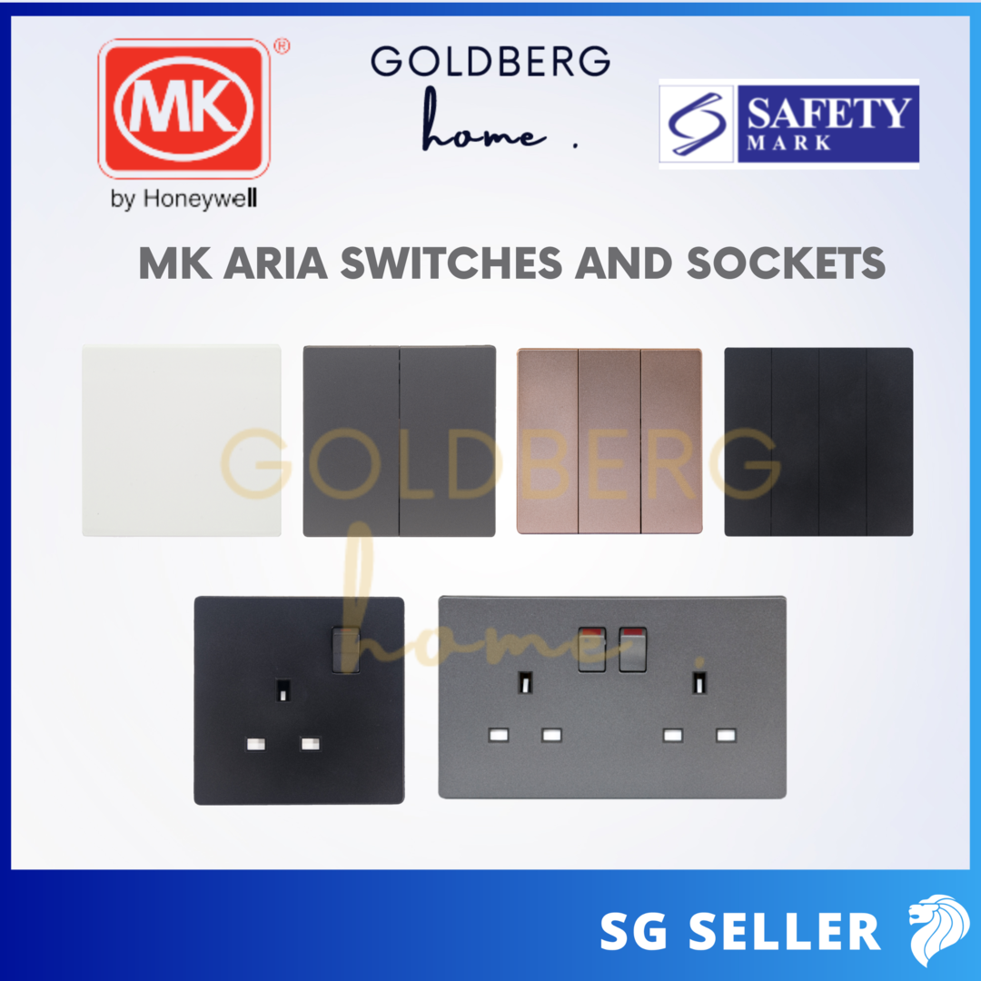 [SG Seller] MK Aria Switches and Sockets - White Grey Rose Gold Black | Goldberg Home | Shopee ...