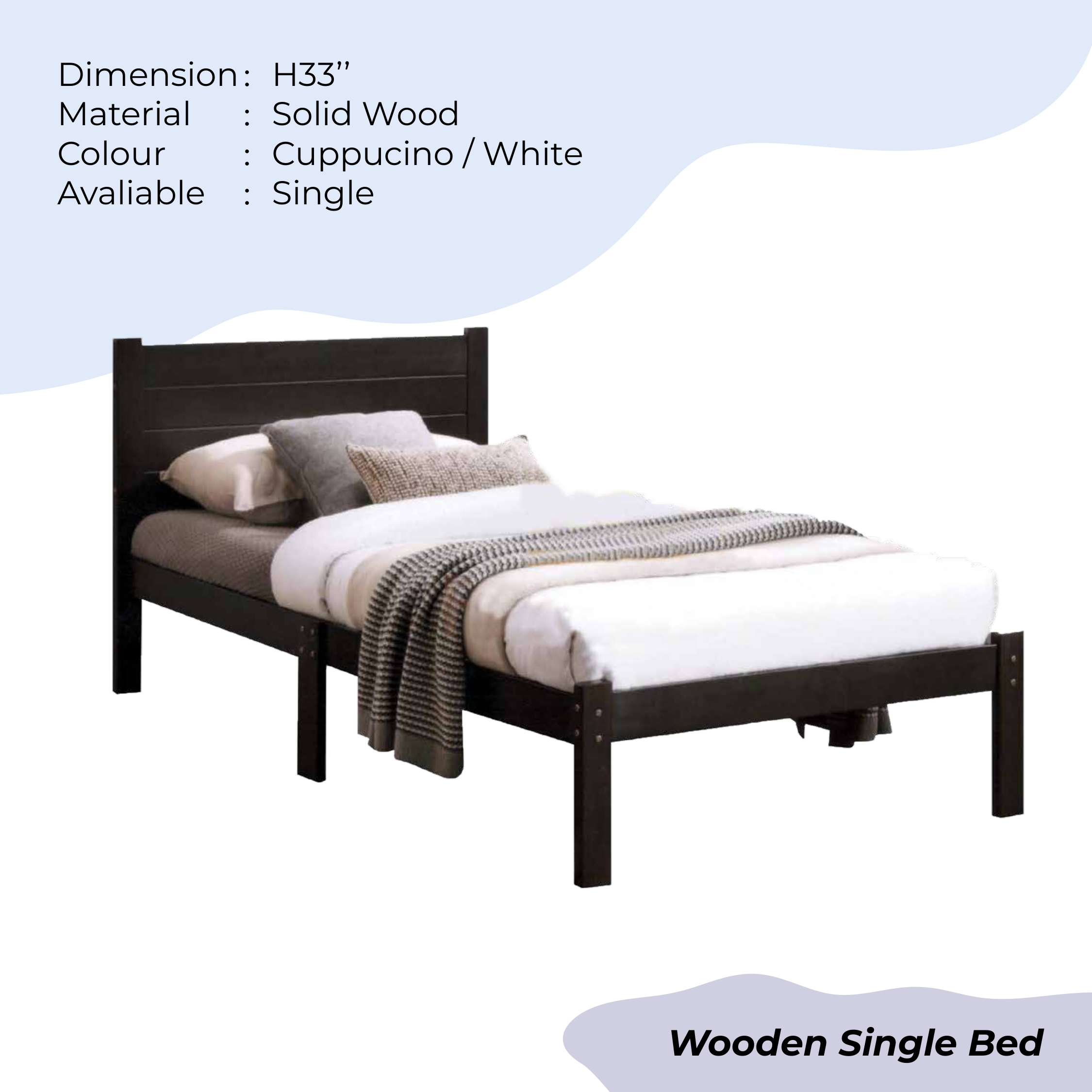 WOODEN BED / SINGLE BED / PULL OUT BED / BEDFRAME WITH PULL OUT / DAY ...