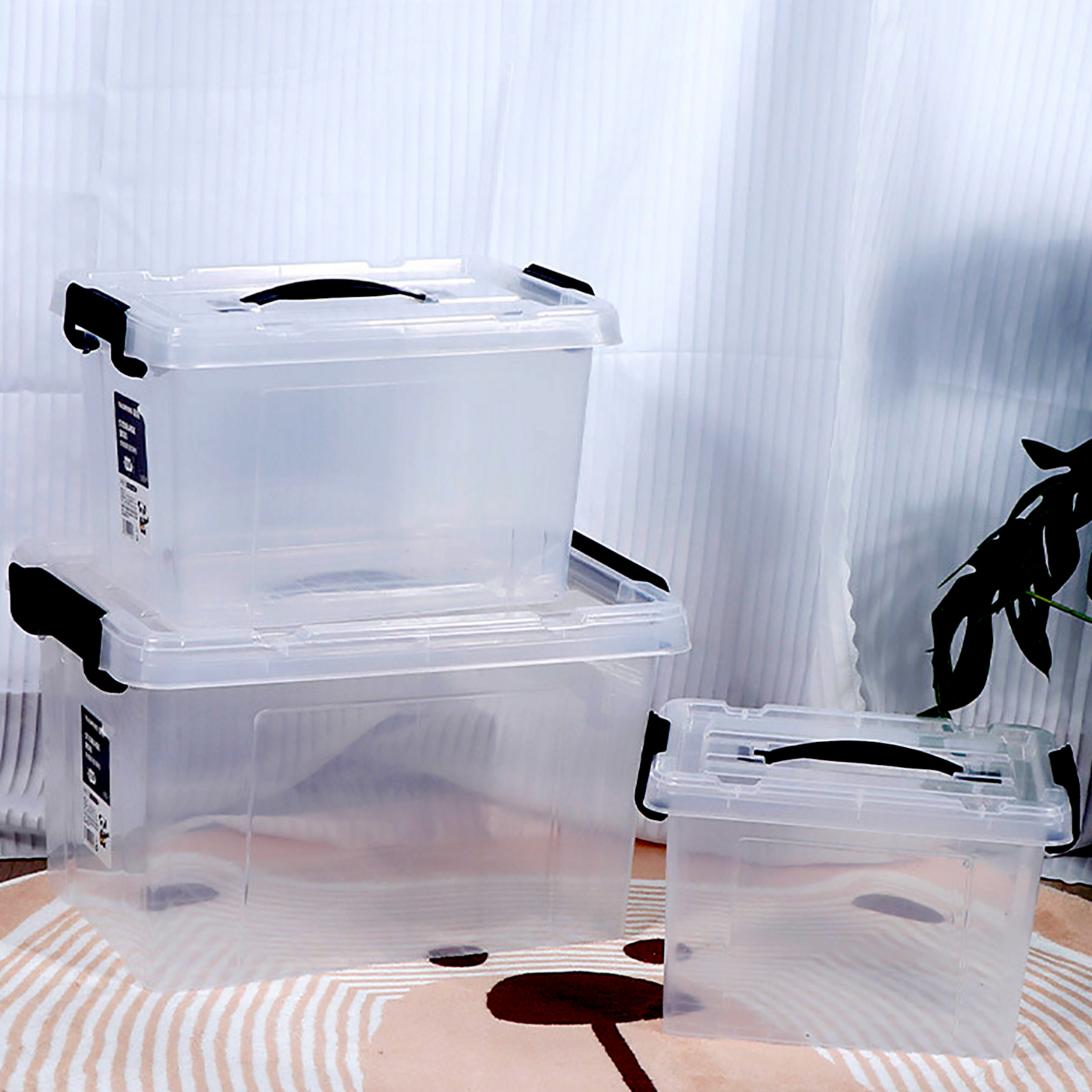 【SG】ISIYINER Transparent Storage Box / Stackable Box Storage Container ...