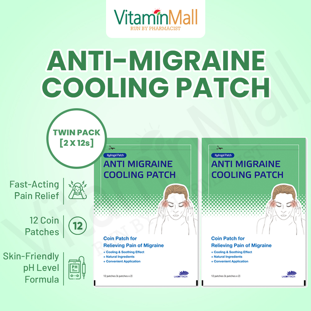 [TWIN PACK] Korea Labottach Migraine Relief Patch - Fast Acting Long ...
