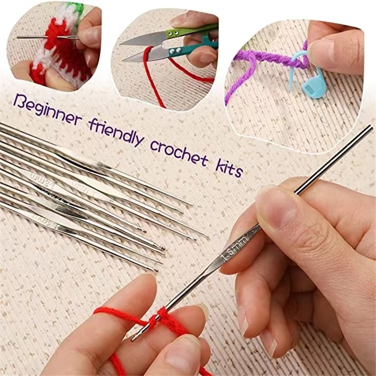 Crochet kit crochet hook set crochet kit for beginner 59 Pcs set ...