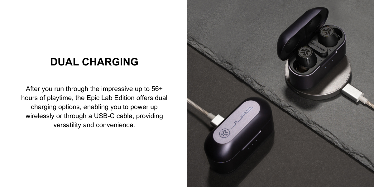 JLab Epic Lab Edition True Wireless Earbuds Smart ANC Hi-Res LDAC ...