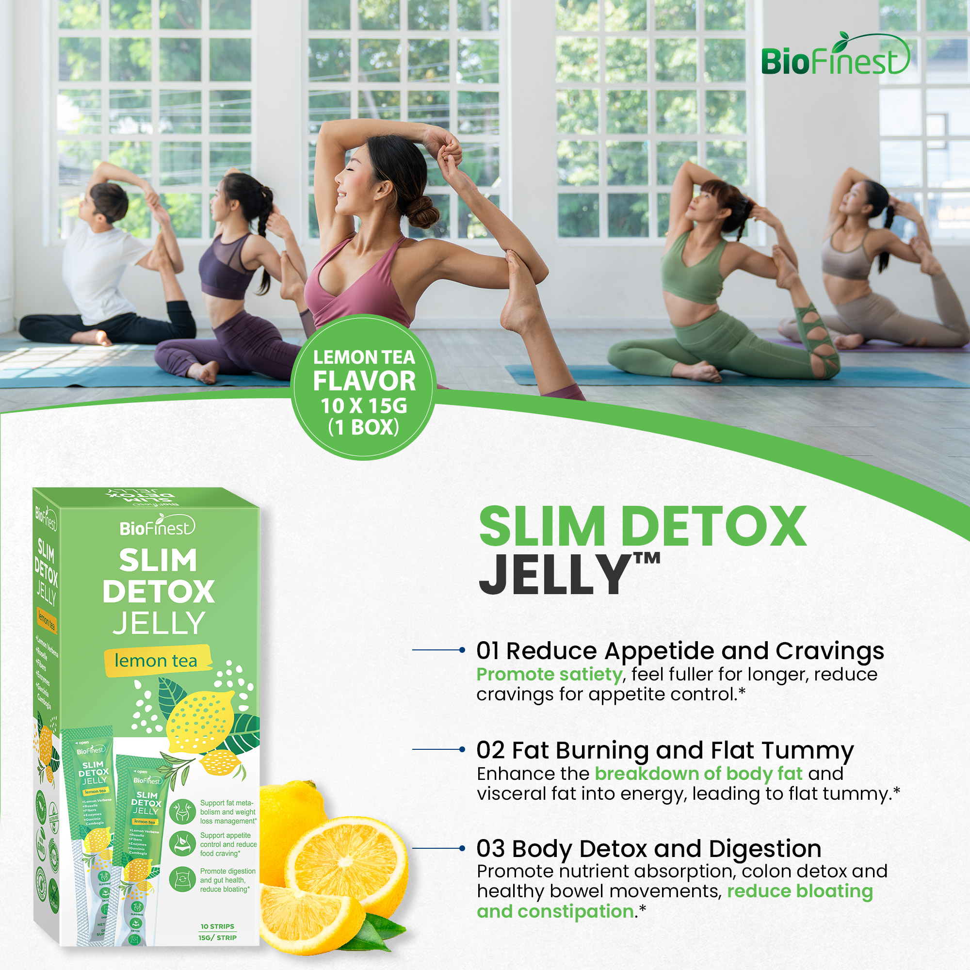 Biofinest Slim Detox Jelly Supplement - Garcinia Enzyme Fiber Fat ...