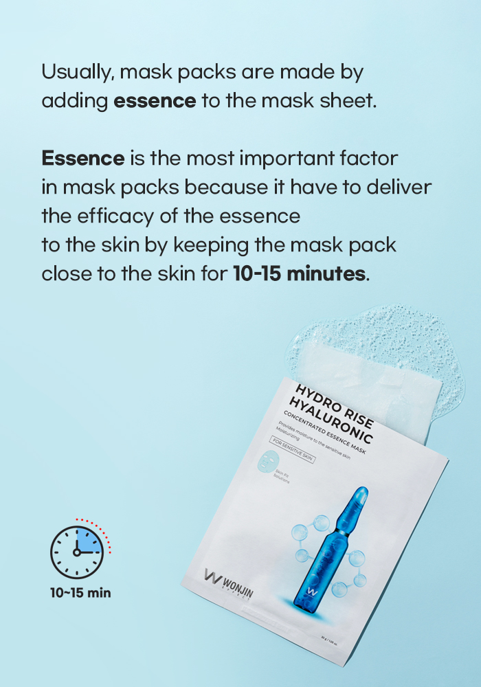 Wonjin effect Hydro rise Hyaluronic Mask, 10ea, Facial mask, Hyaluronic ...