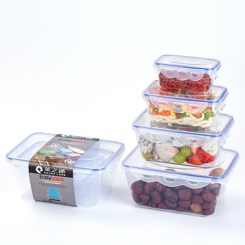 EasyLock Airtight Food Storage Container Transparent Leak-proof Home ...