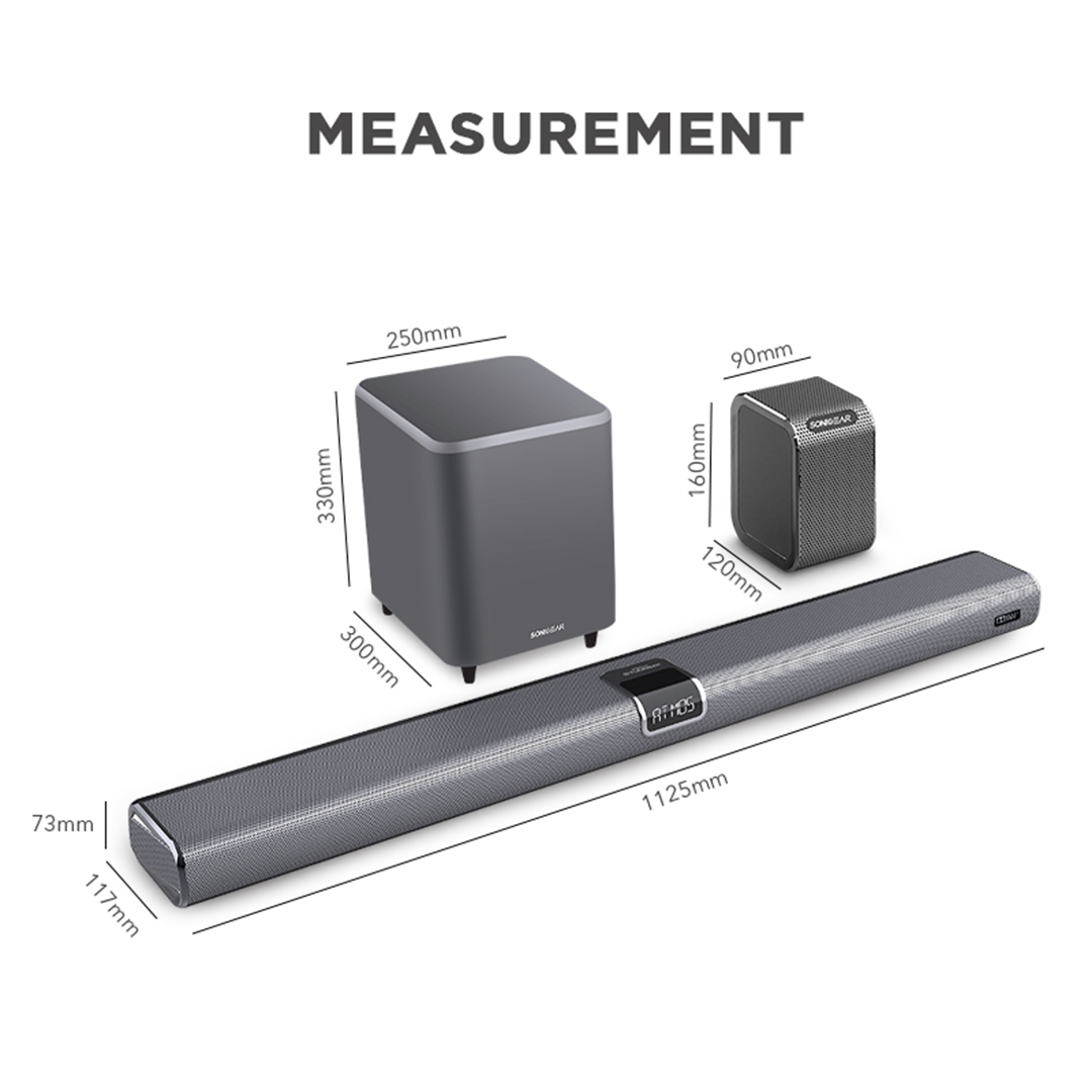 SonicGear StudioBar 9000 Dolby Atmos 7.2.4 ch Soundbar | Surround ...