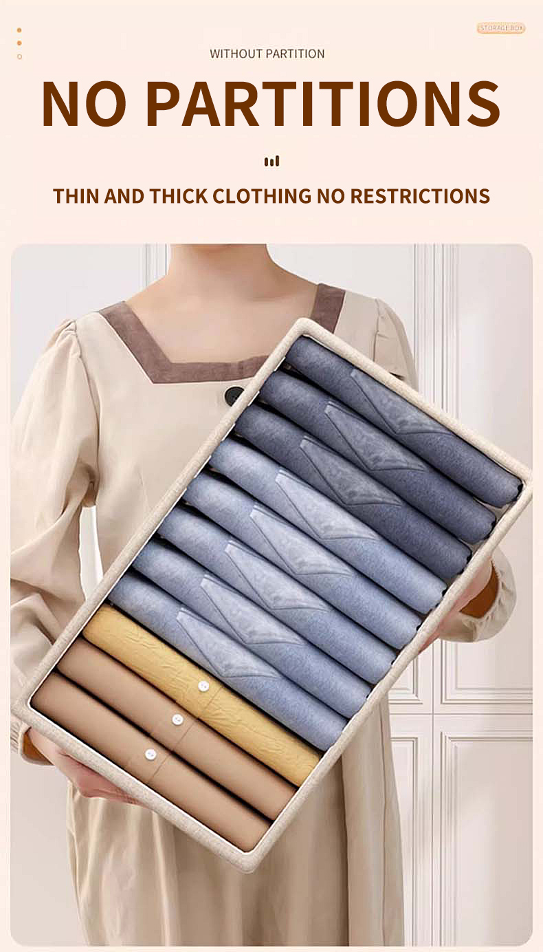 【Buy 1 Get 5 Free】Foldable Storage Box Japanese-style fabric linen ...