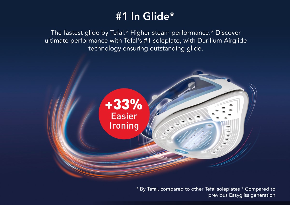 Tefal Durilium Airglide Technology Easygliss Steam Iron 270ml 2400W ...