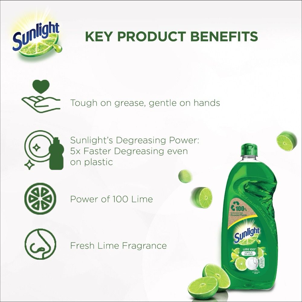 Sunlight Dishwashing Liquid Refreshing Fragrance Gentle on Skin ...