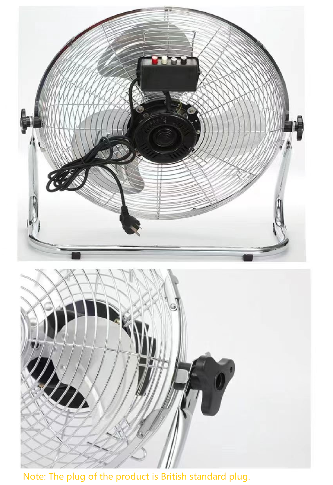 Floor Fan Cooling Machine 18 Inch 3 Speed 130W Powerful Strong Home ...