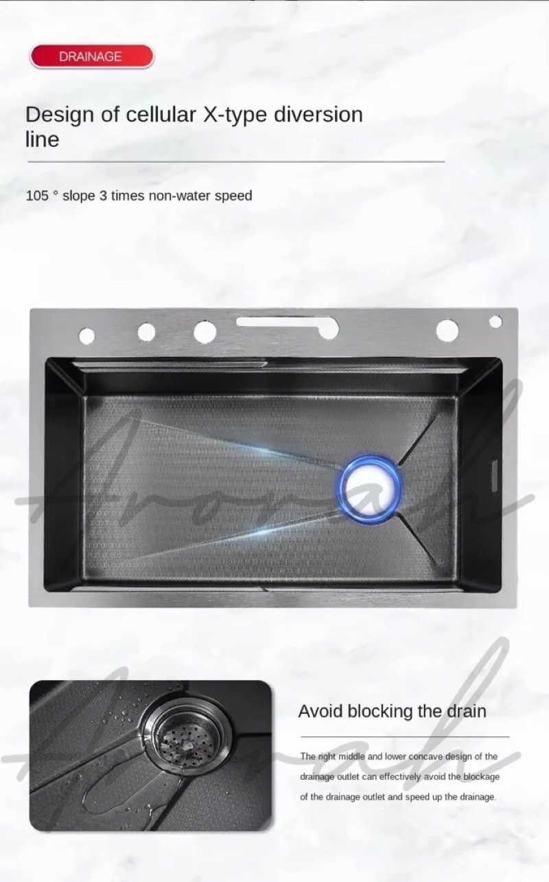 [ARORAH] Ready Stock Piano Key 1 Modern Waterfall Hydropower Kitchen ...