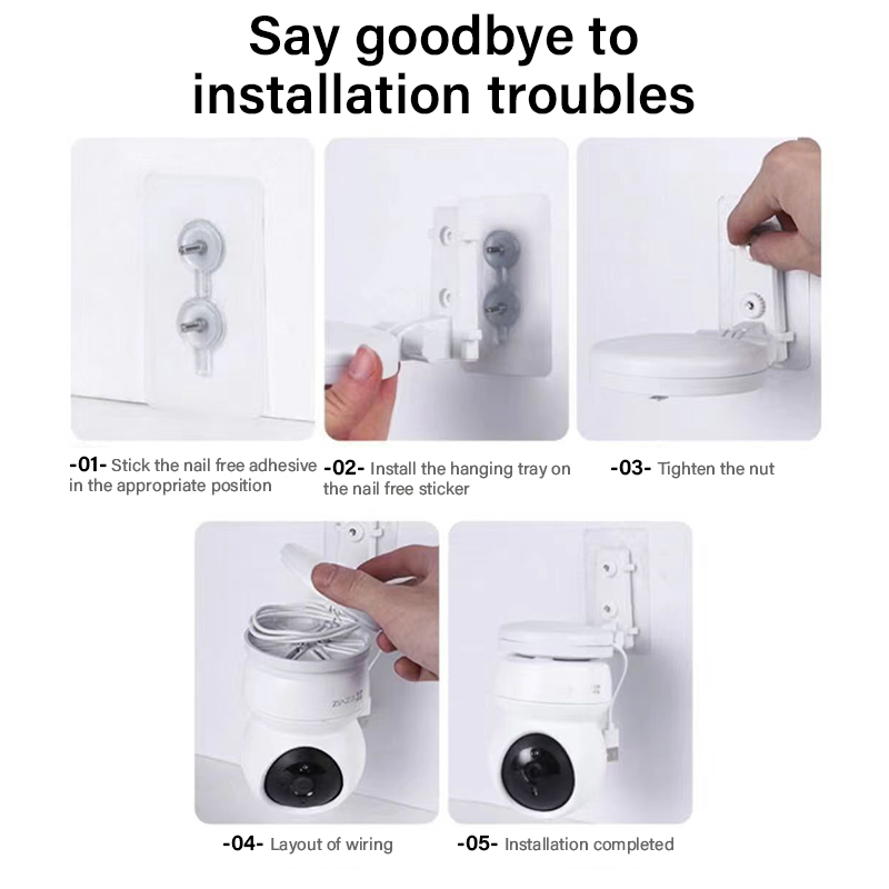 【SG Ready Stock】2 In 1 No-Drill Wall Mount Camera Stand CCTV Holder ...