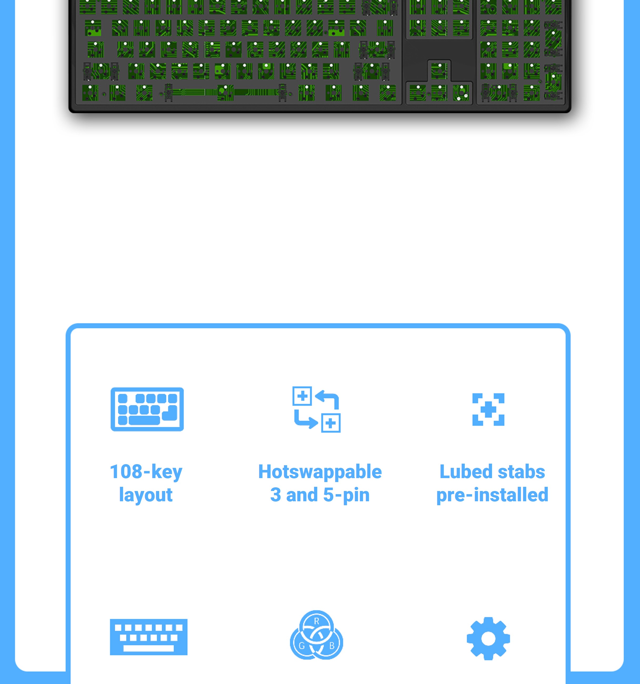CXTech F108 108-key Full Size Keyboard Barebones Kit | Shopee Singapore