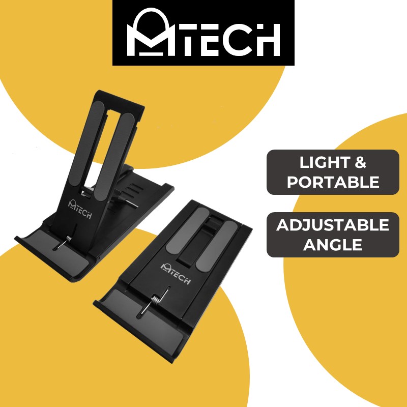 MTech Phone Stand Holder Mount handphone Stands Adjustable Aluminium Portable for Phones Sturdy ...