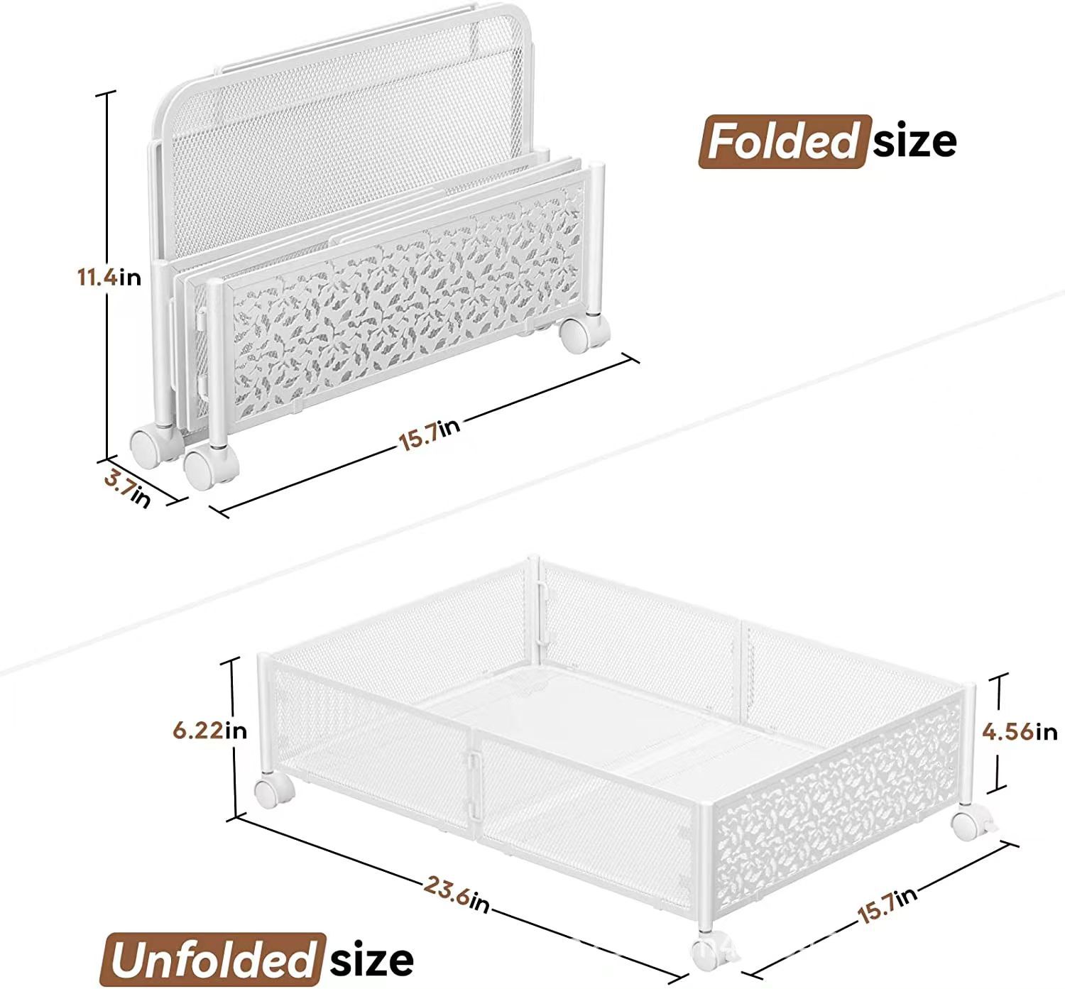 【SG Stock】 Under Bed Storage Rack Home Organizers Storage Box Foldable ...