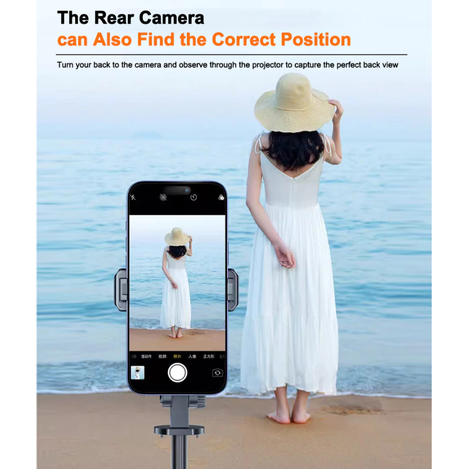 CL07 1.7m Selfie Stick Monitor HD Screen Projector Tripod Phone Stand ...