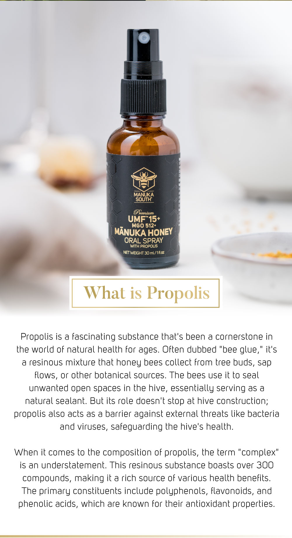 [2 Btl] Manuka South UMF 15 Oral Spray with Manuka Honey & Propolis for ...