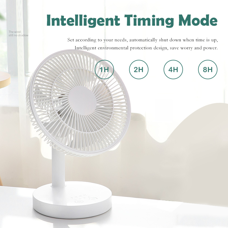 【Local Stock】Desktop Fans Strong Wind Rechargeable 4 Speeds with Timing ...