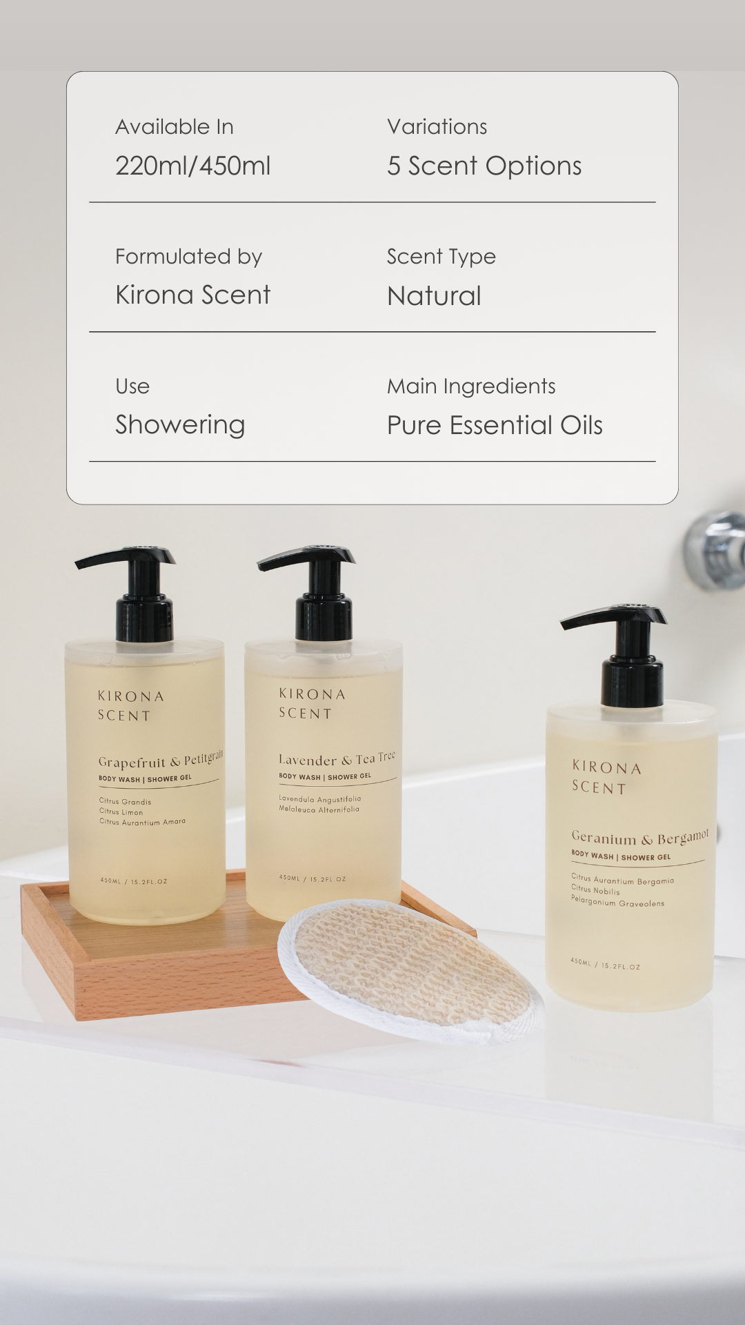 [6.6 Sale] Pure Essential Oil Body Wash Natural Ingredient Hotel Body ...