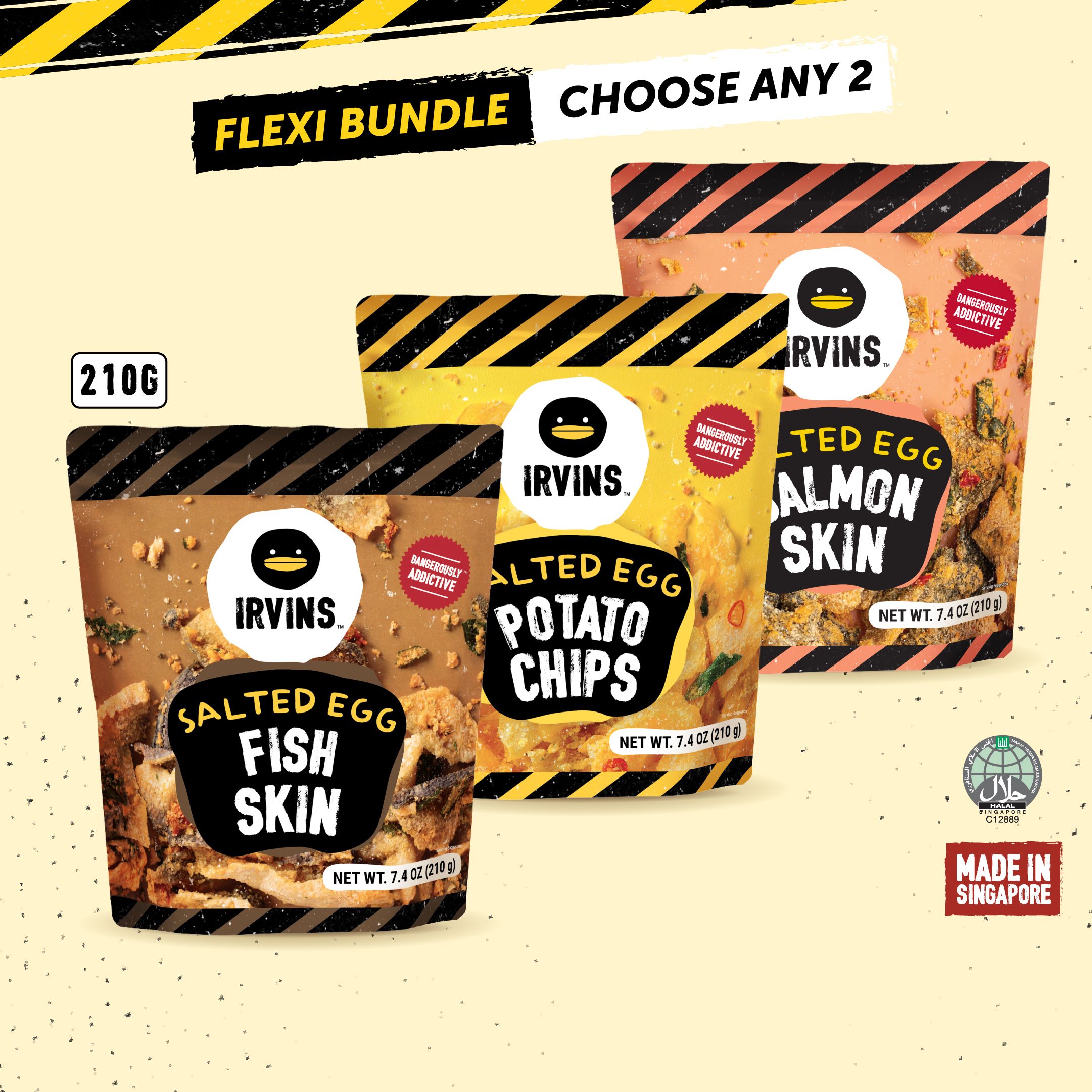 [Bundle of 2] IRVINS Salted Egg Bundle 210G | Shopee Singapore