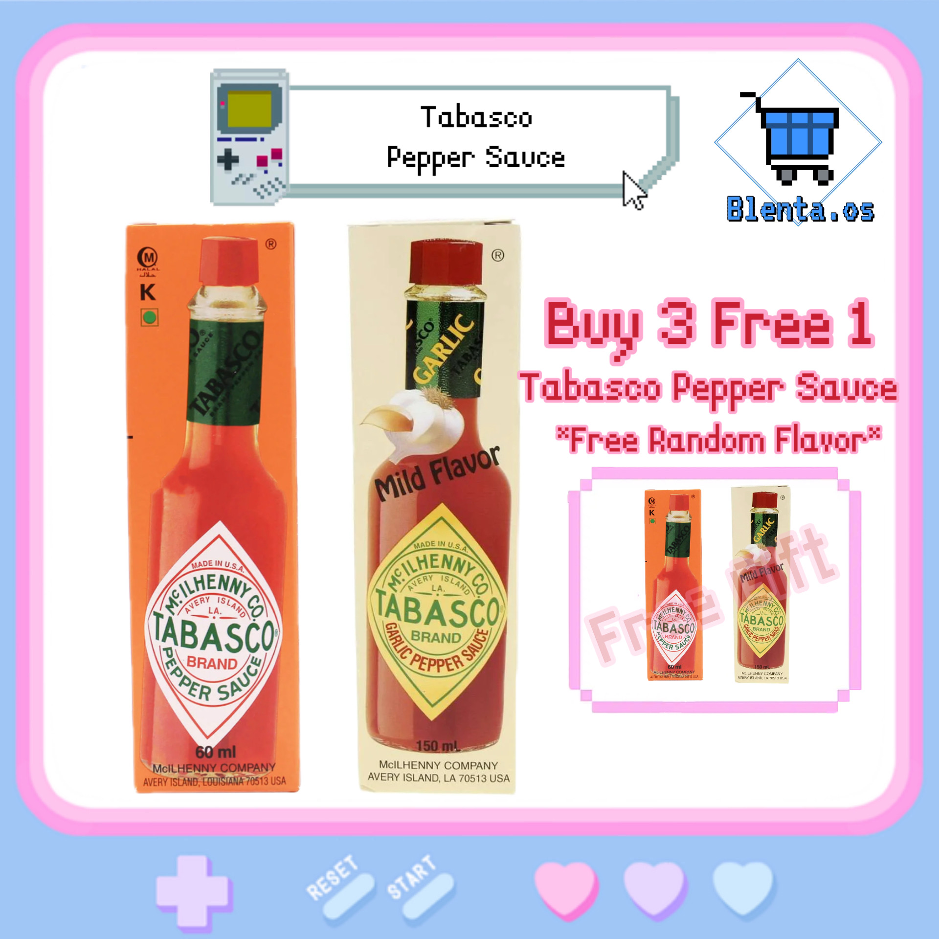 Tabasco Pepper Sauce Origianl/Garlic 60ml🔥SG READY STOCK🔥Pizza Sauce Chili Sauce | Shopee Singapore