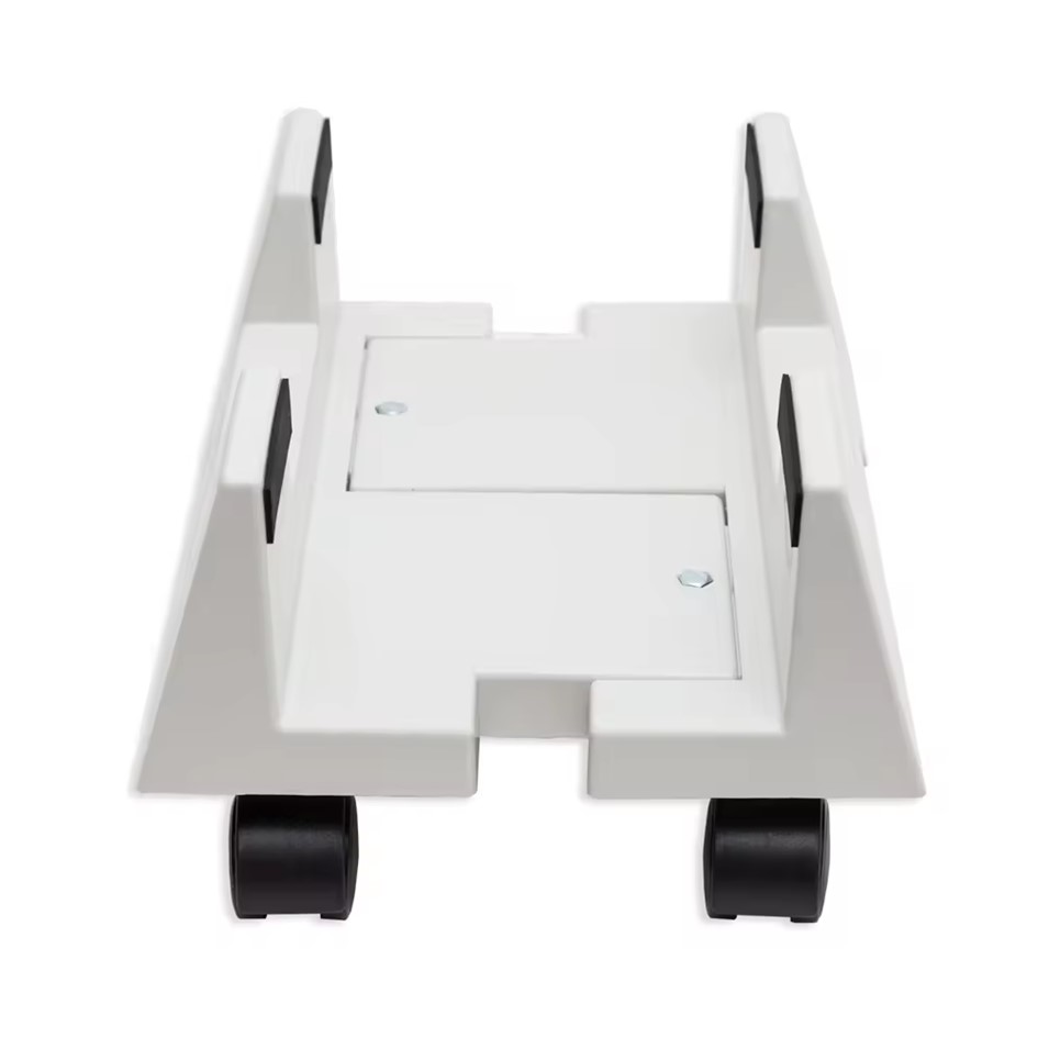 WHITE CPU Holder Stand, Mobile Computer Tower Stand with Wheels ...