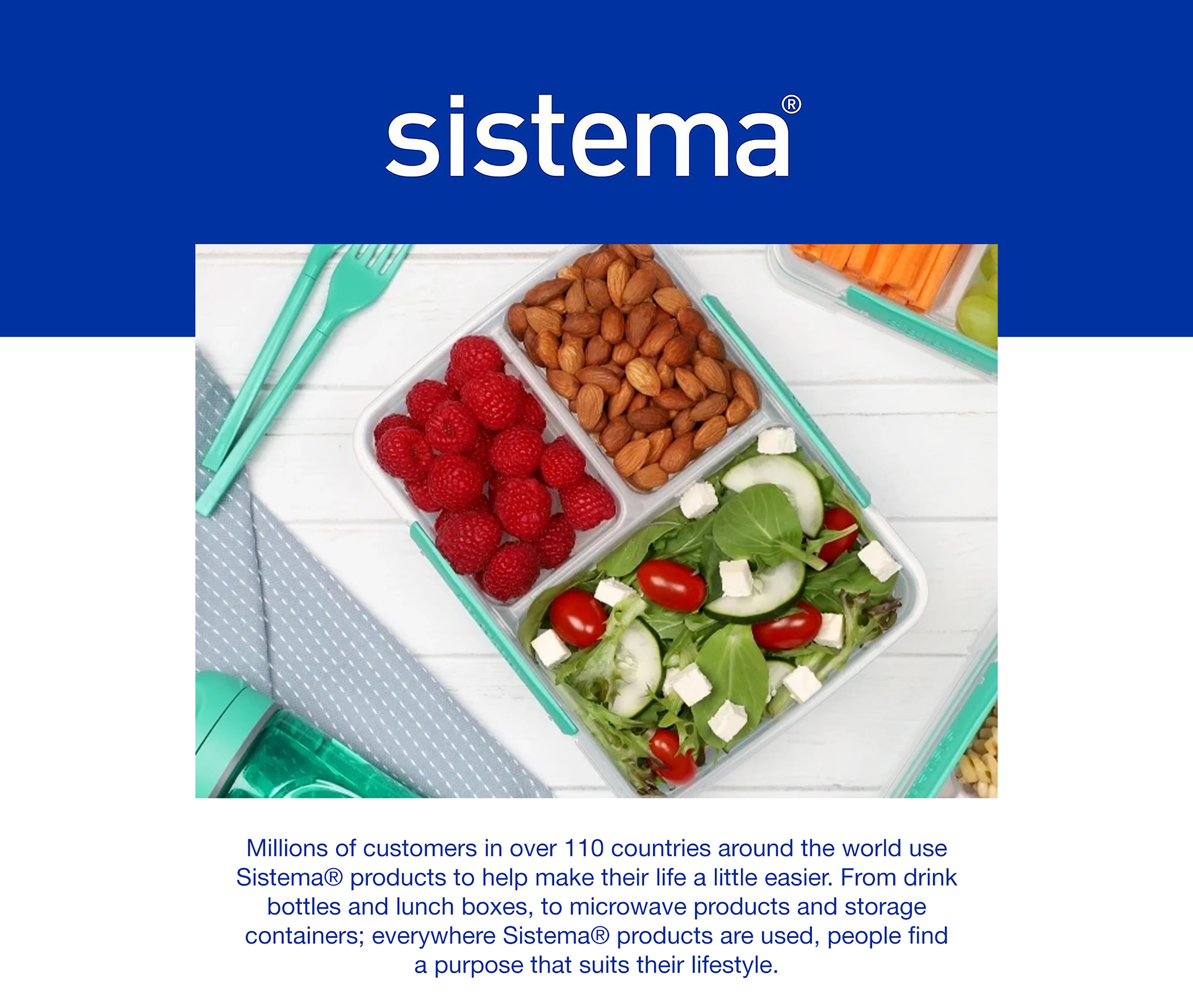 SISTEMA Brilliance Stackable Microwavable Food Storage Container ...