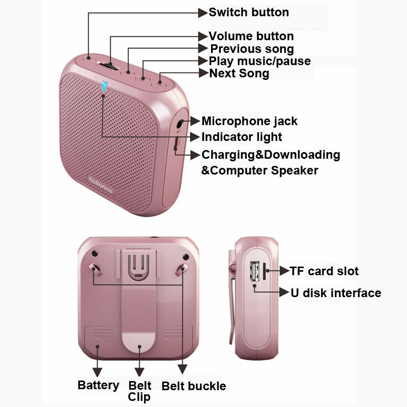 【SG Local】Rolton K400 Voice Amplifier Mic & Speaker Mini Bluetooth ...