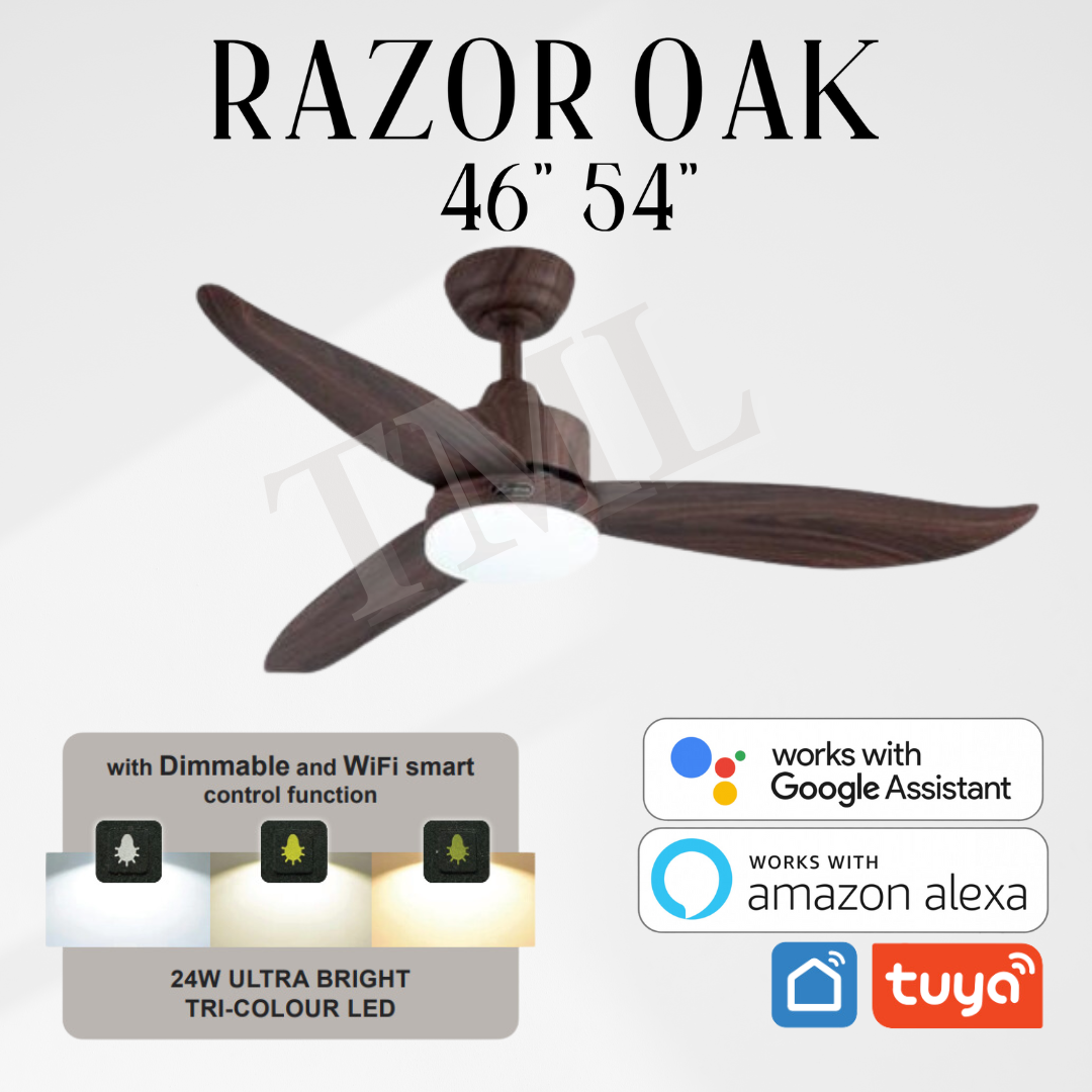 Bestar Razor 46inch 54inch DC Smart Ceiling Fan with Dimmable Light ...