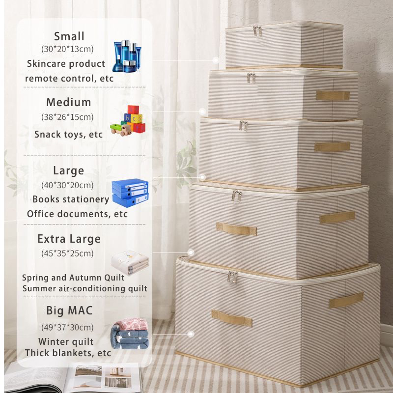 【SG STOCK】Multi functional storage box with zipper lid foldable clothes ...