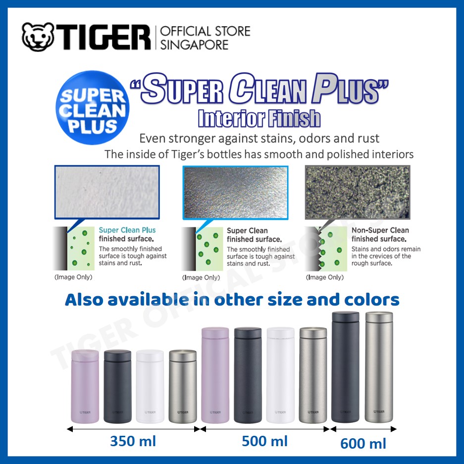Tiger 500ml Ultra Light Anti Bacteria Stainless steel bottle - MMZ-K050 ...