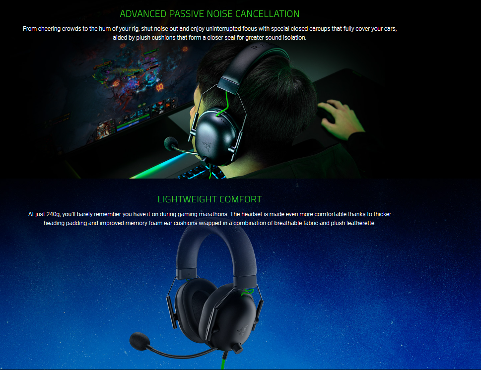 Razer Blackshark V2 X (PlayStation Licensed) - Wired Console Black ...