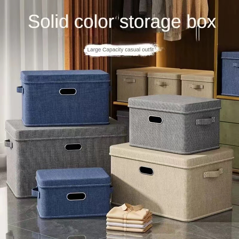 【SG STOCK】High quality storage box cotton and linen foldable ...