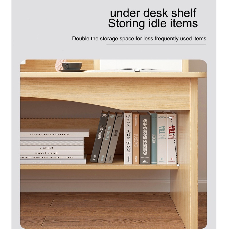 PM Study Table Desk Bookcase With Bookshelf Computer Table Desktop ...