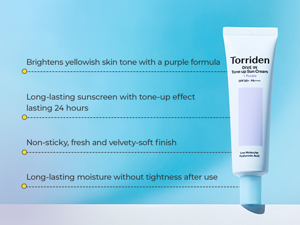 [Torriden Official] DIVE IN Tone Up Sunscreen Purple SPF 50+ PA ...