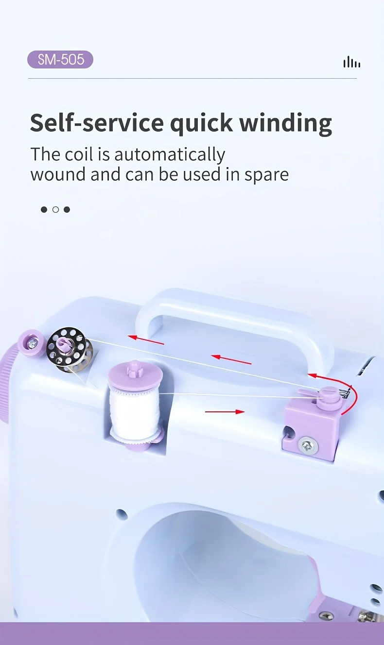 🔥SHIP IN 24H🔥 Portable mini sewing machine Electric Mini Home Use ...