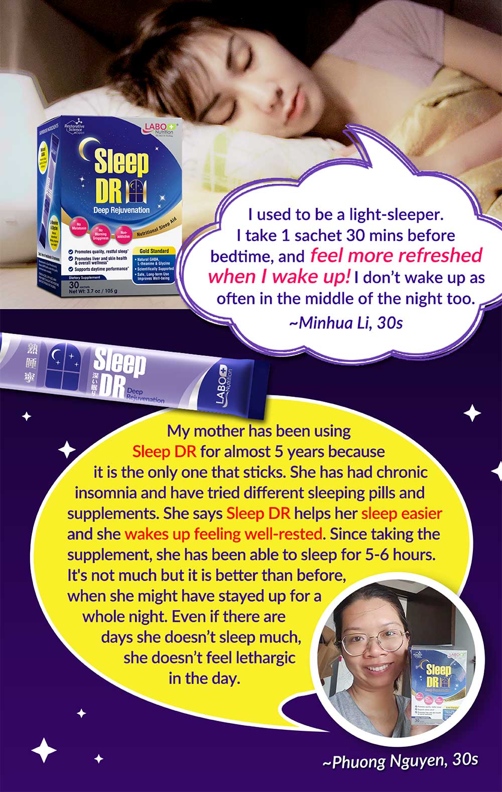 LABO Nutrition Sleep DR - Insomnia Supplement Melatonin Free with ...