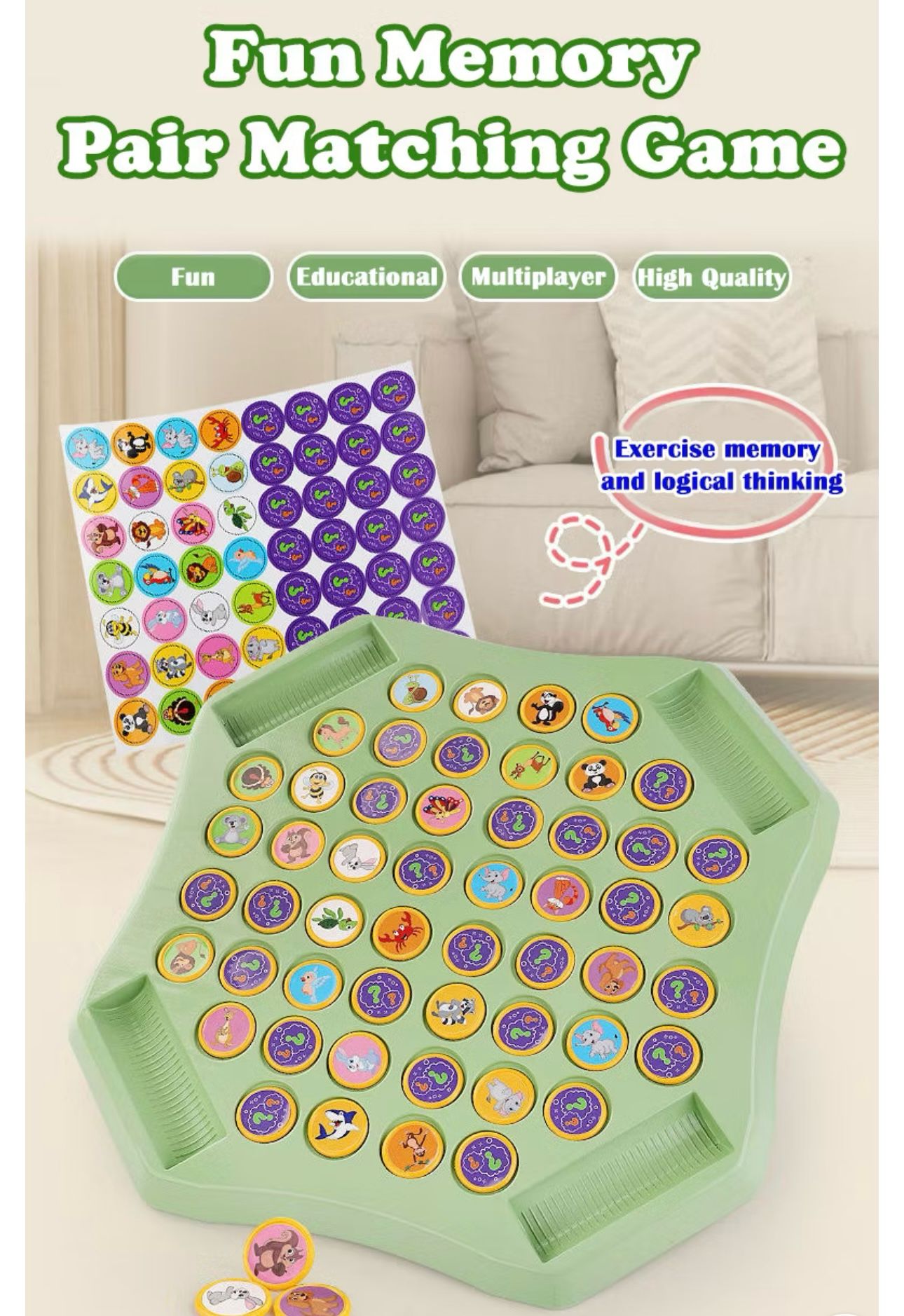 [SG SELLER] Memory Matching Game | Flip Chess | Pair Matching Toy for ...