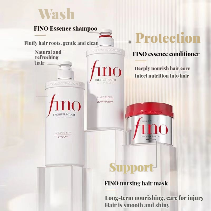 Shiseido Fino Premium Touch Hair Mask 230g and Shampoo + Conditioner ...
