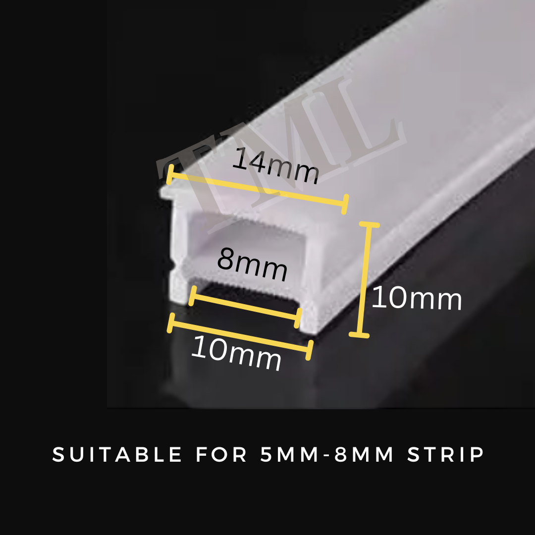 Flexible Silicon LED Strip Light Diffuser Channel LED Profile 1meter ...
