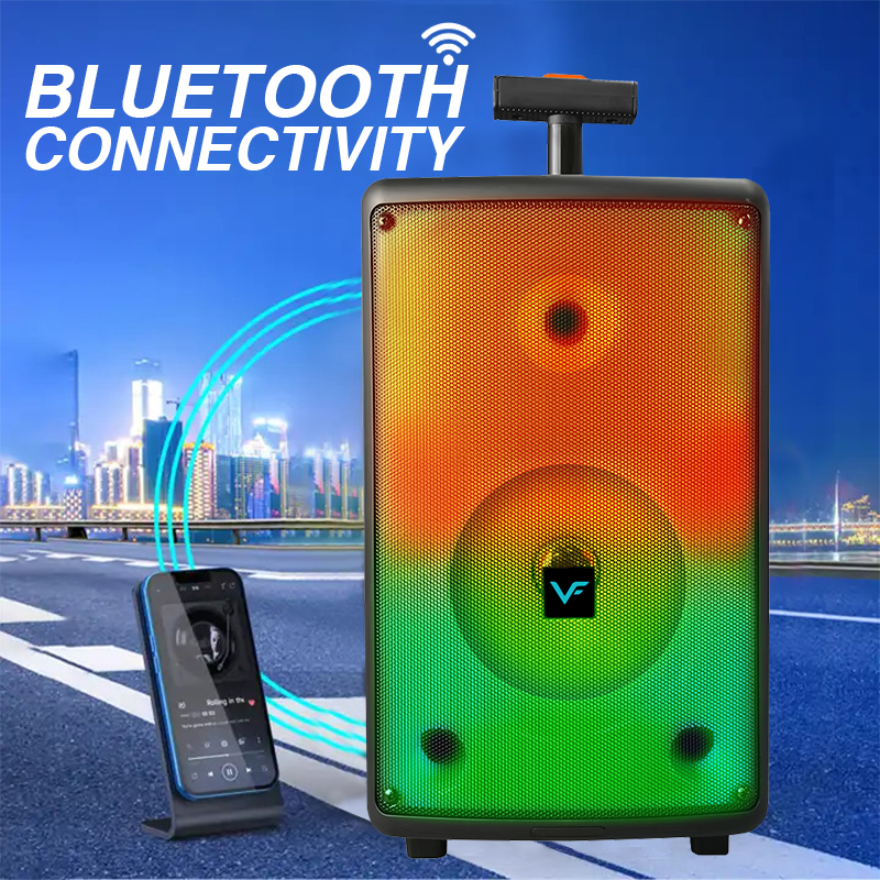 Vinnfier VF TANGO 500 WMV TWS Portable Trolley Wireless Speaker Karaoke Function with Wireless ...