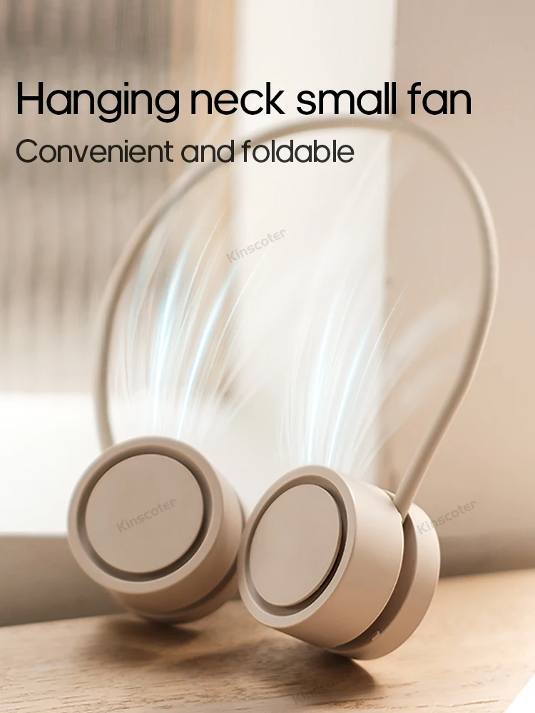 Essential Oil Wireless Hanging Neck Fan Power Ventilador Bladeless ...