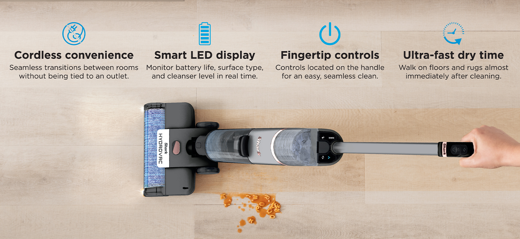 Shark Hydrovac WET & DRY Cordless Vacuum Cleaner, Multi Surface ...