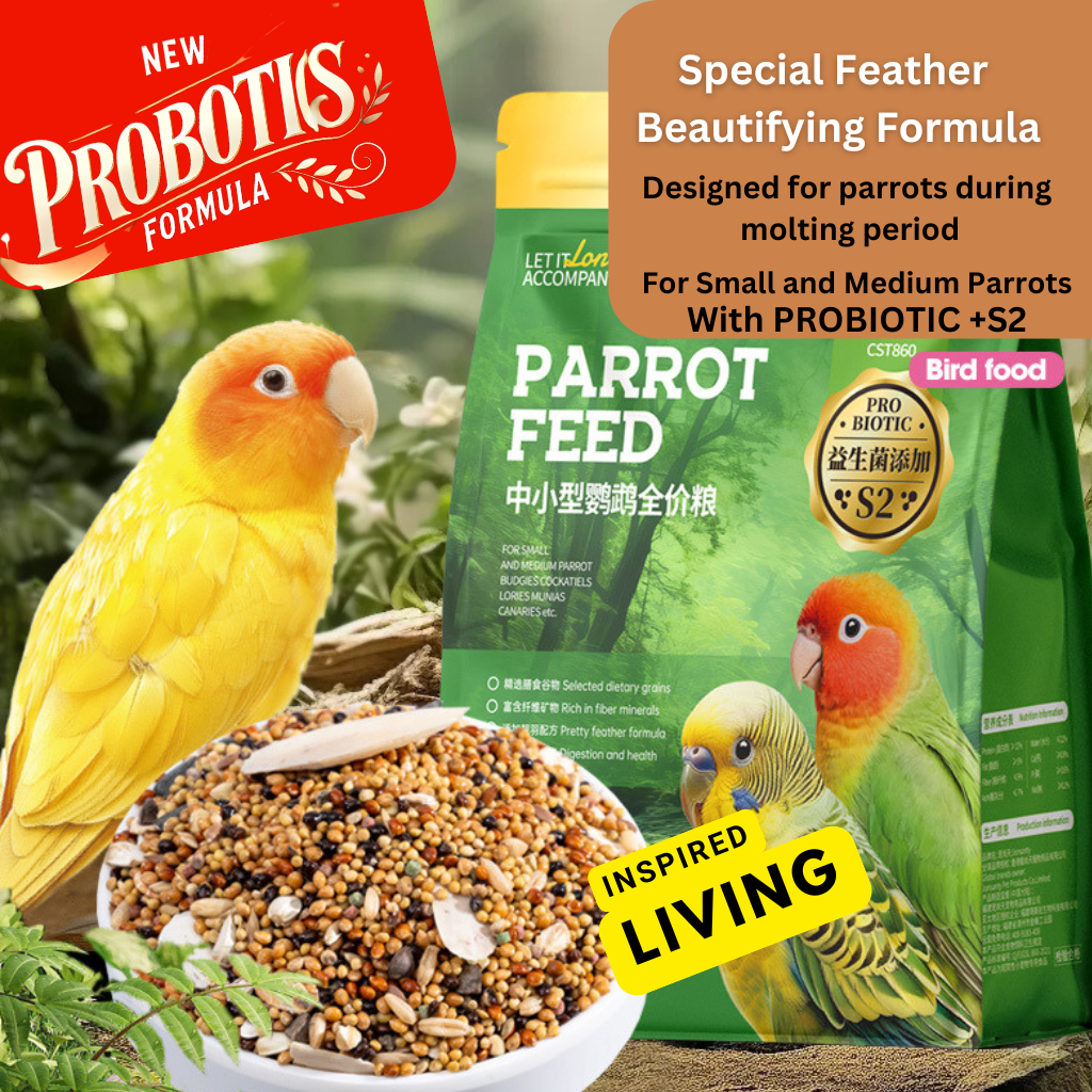 Bird Food | Premium Parrot Food 900g – 30+ Nutrient Blend | Probiotic ...