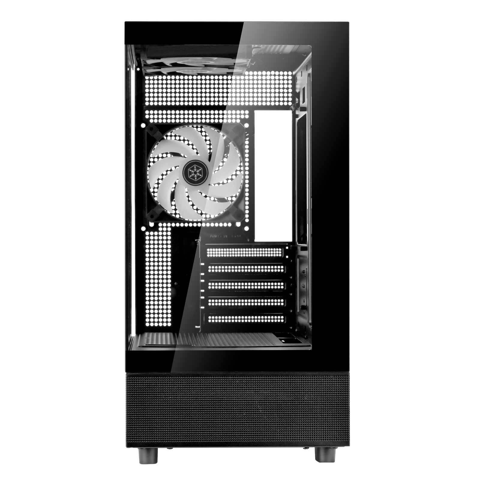 Silverstone Lucid 04 LD04 Panoramic BLACK ARGB TEMPERED GLASS Micro-ATX ...