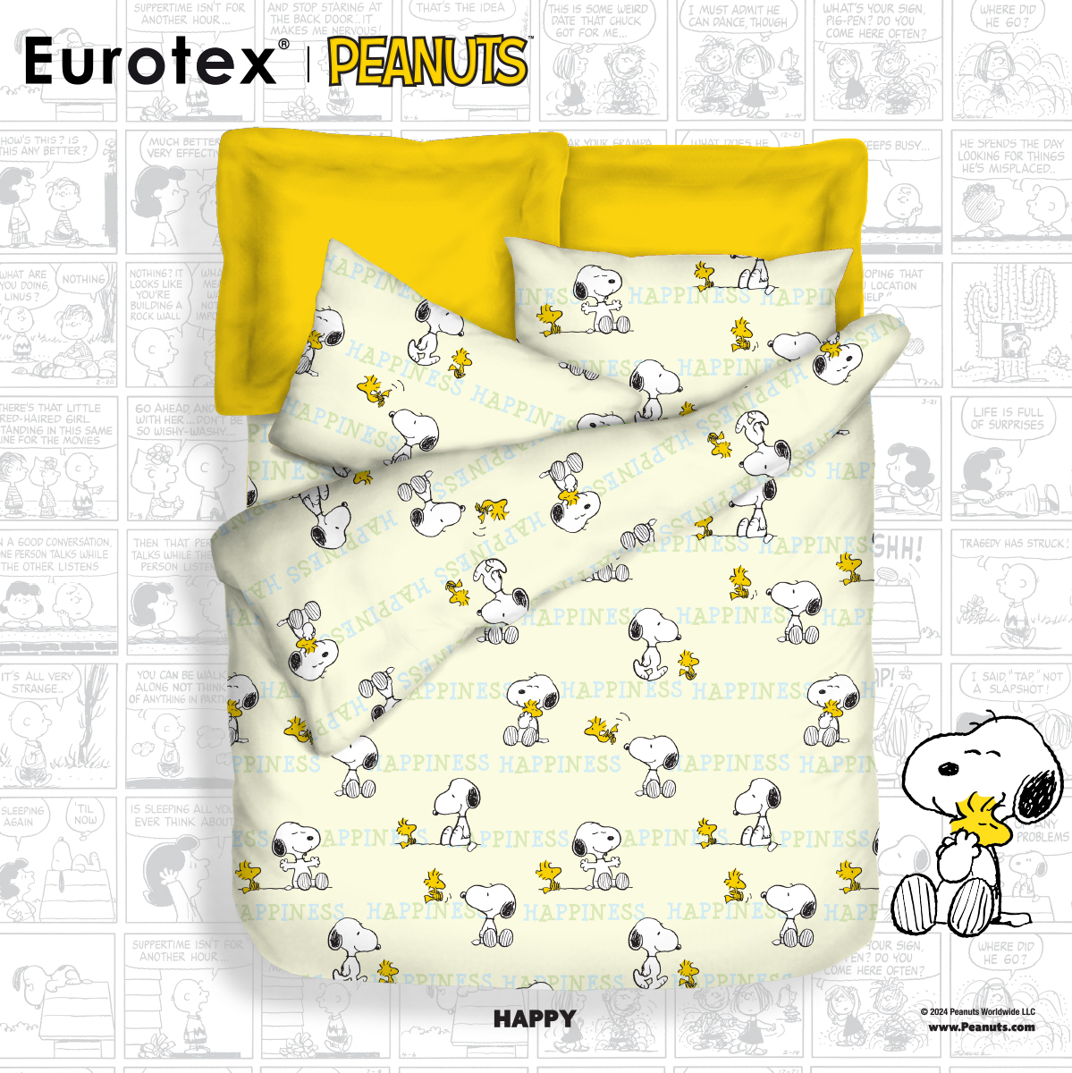 Snoopy Fitted Bedsheet Set / Summer Light Quilt, 900 Thread Count ...