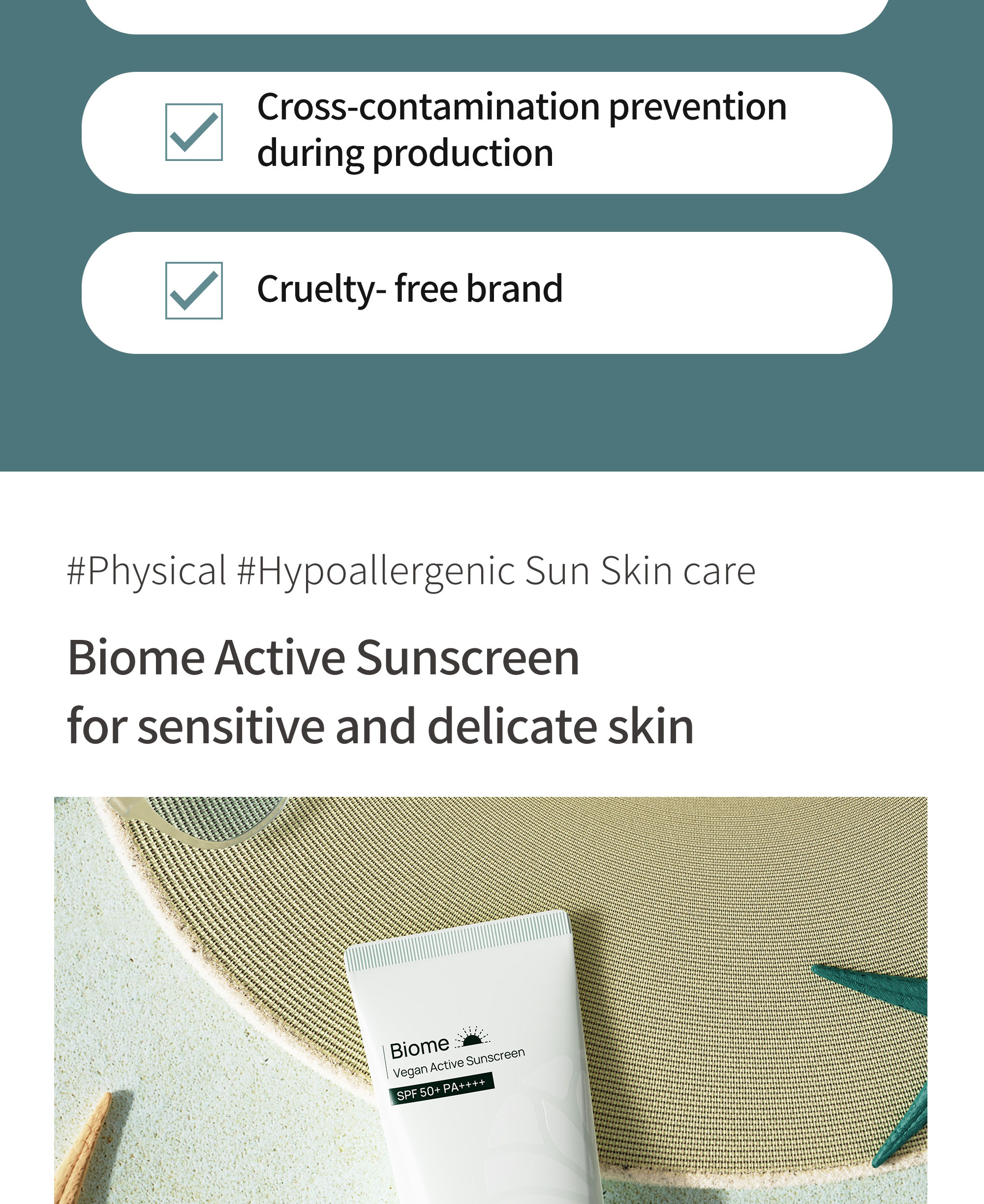 LALUCELL Biome Vegan Active Sunscreen 50ml [VEGAN, Physical Zinc Oxide ...
