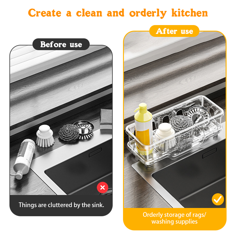 【SG Ready Stock】Sponge Drying Rack/Kitchen Sink Sponge Rack- Adjustable ...