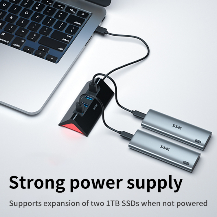 SSK SHU835 4 Port USB 3.0 Hub Splitter Multiport USB Hub Adapter Fast ...